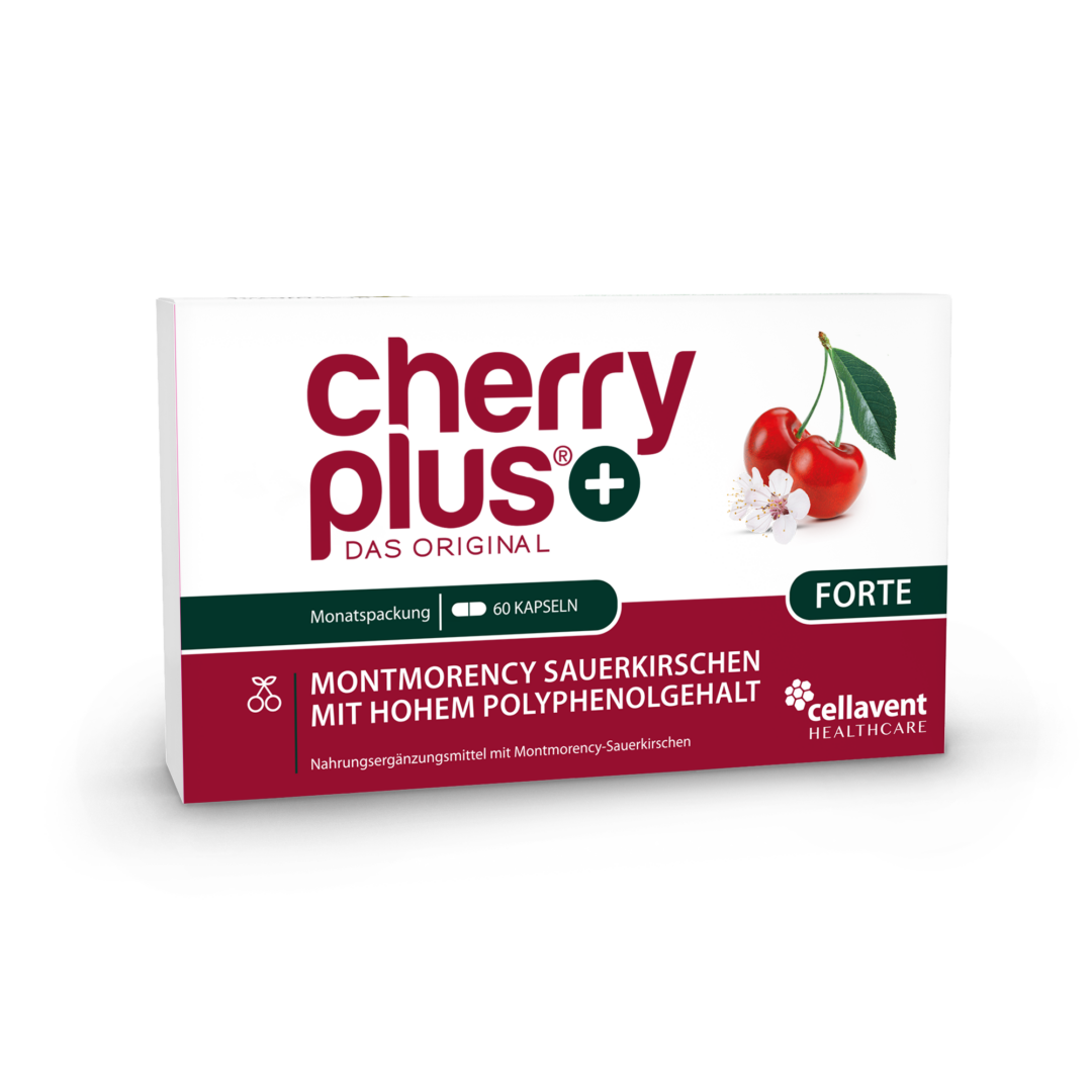 Cherry PLUS Forte: Hochkonzentrierte Sauerkirsch-Kapseln